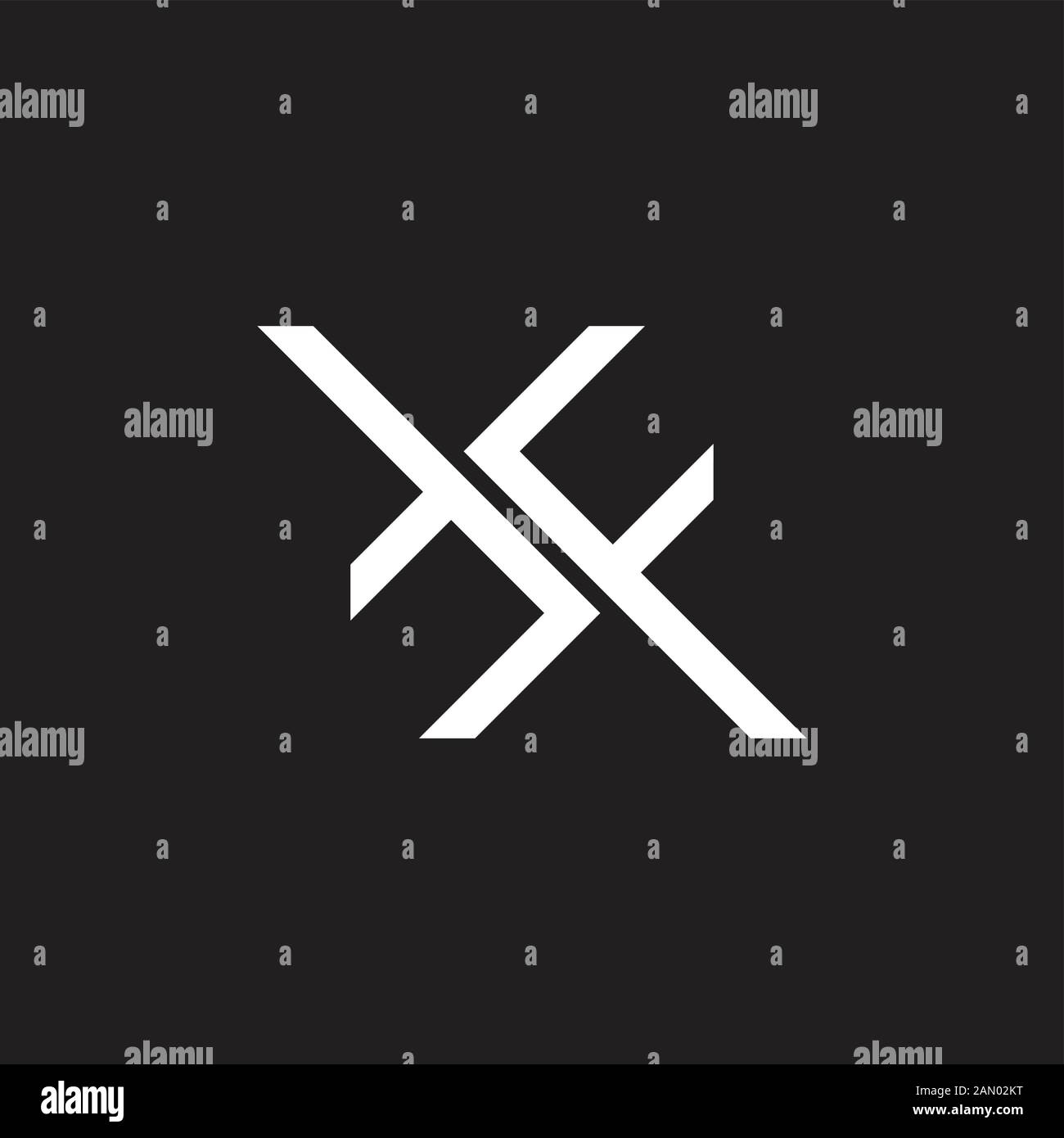 letter tf simple linked geometric logo vector Stock Vector Image & Art ...