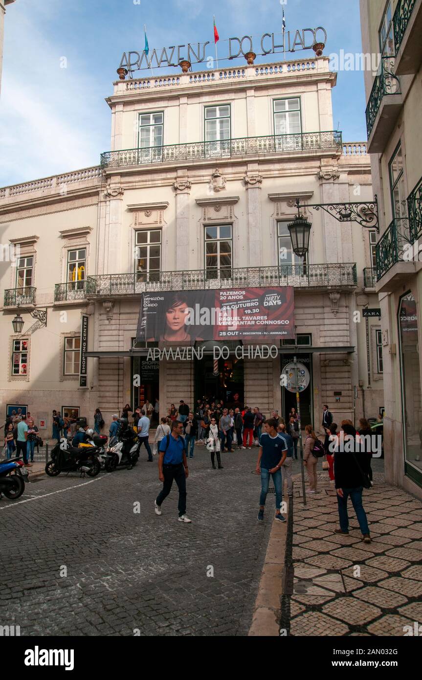 Exterior of the Armazens do Chiado, shopping centre, Chiado, Lisbon ...