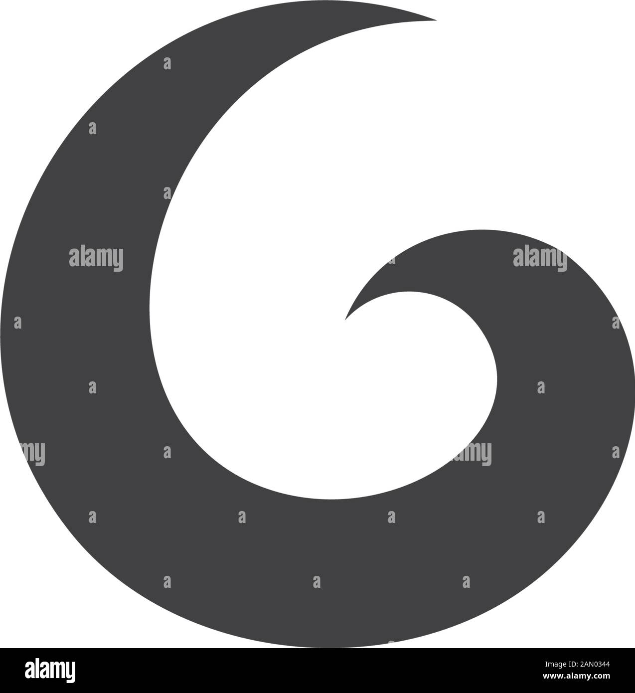 letter g curves spiral motion simple logo vector Stock Vector Image ...