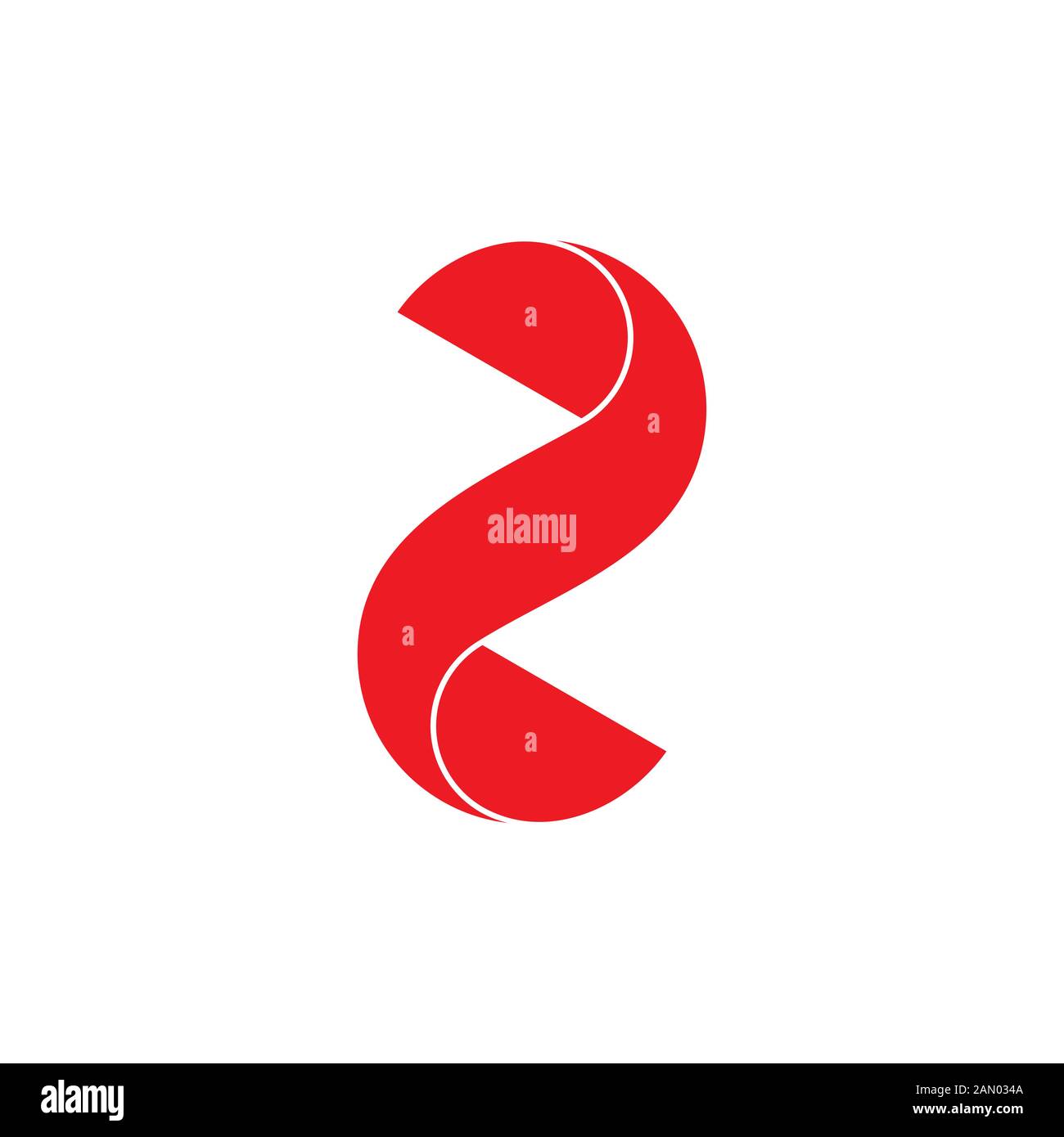 number two 3d flat logo vector Stock Vector Image & Art - Alamy