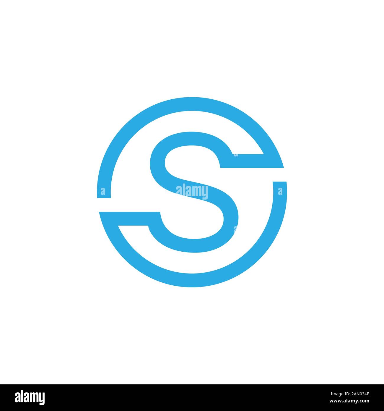 letter s circle geometric line logo vector Stock Vector Image & Art - Alamy