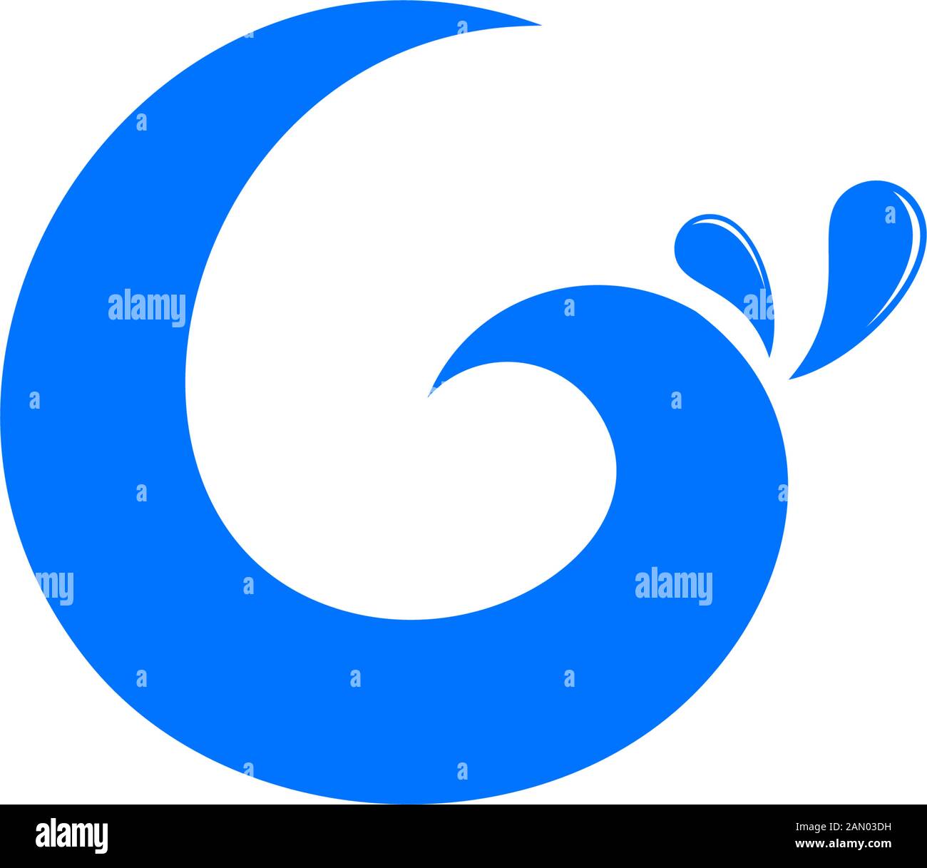 letter g swirl water splash design logo vector Stock Vector Image & Art ...