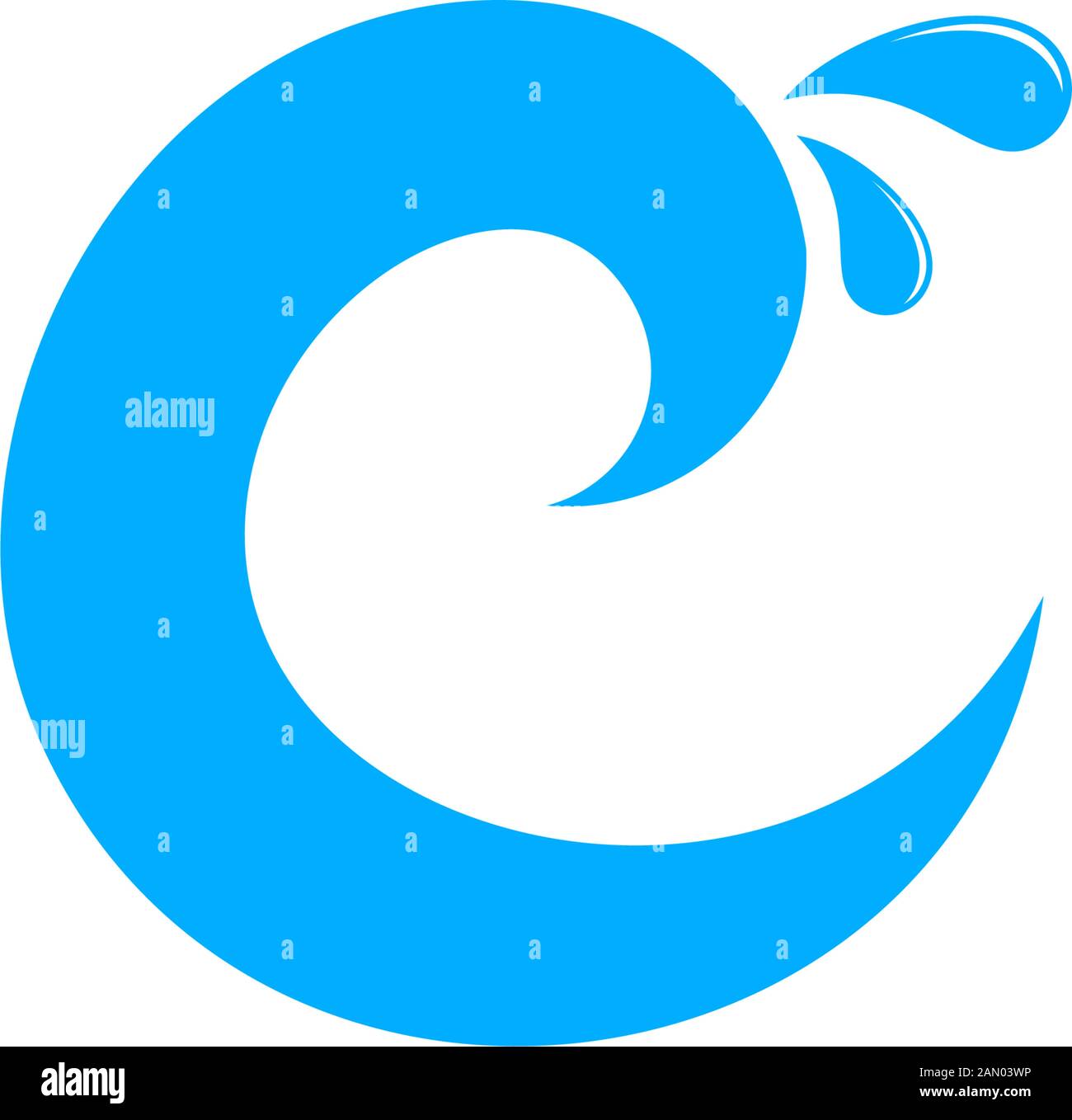 letter c swirl water splash design logo vector Stock Vector Image & Art ...