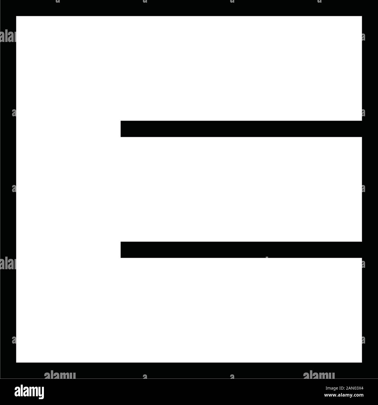 letter 3 square thin design symbol vector Stock Vector Image & Art - Alamy