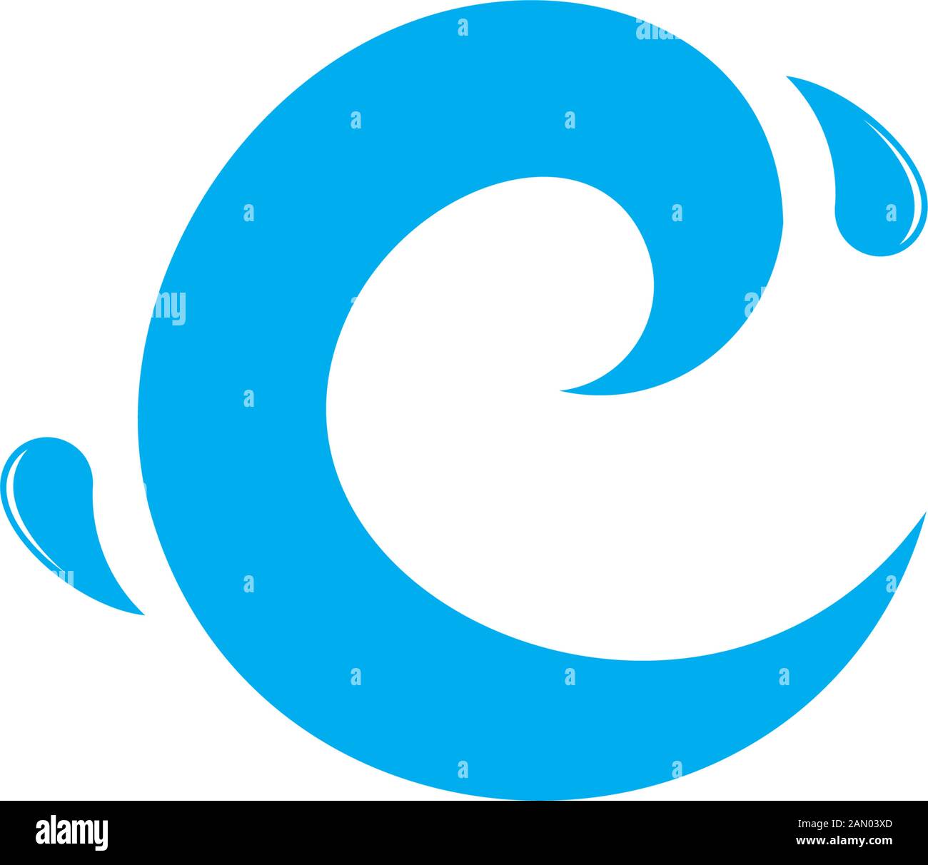 letter c swirl water splash design logo vector Stock Vector Image & Art ...