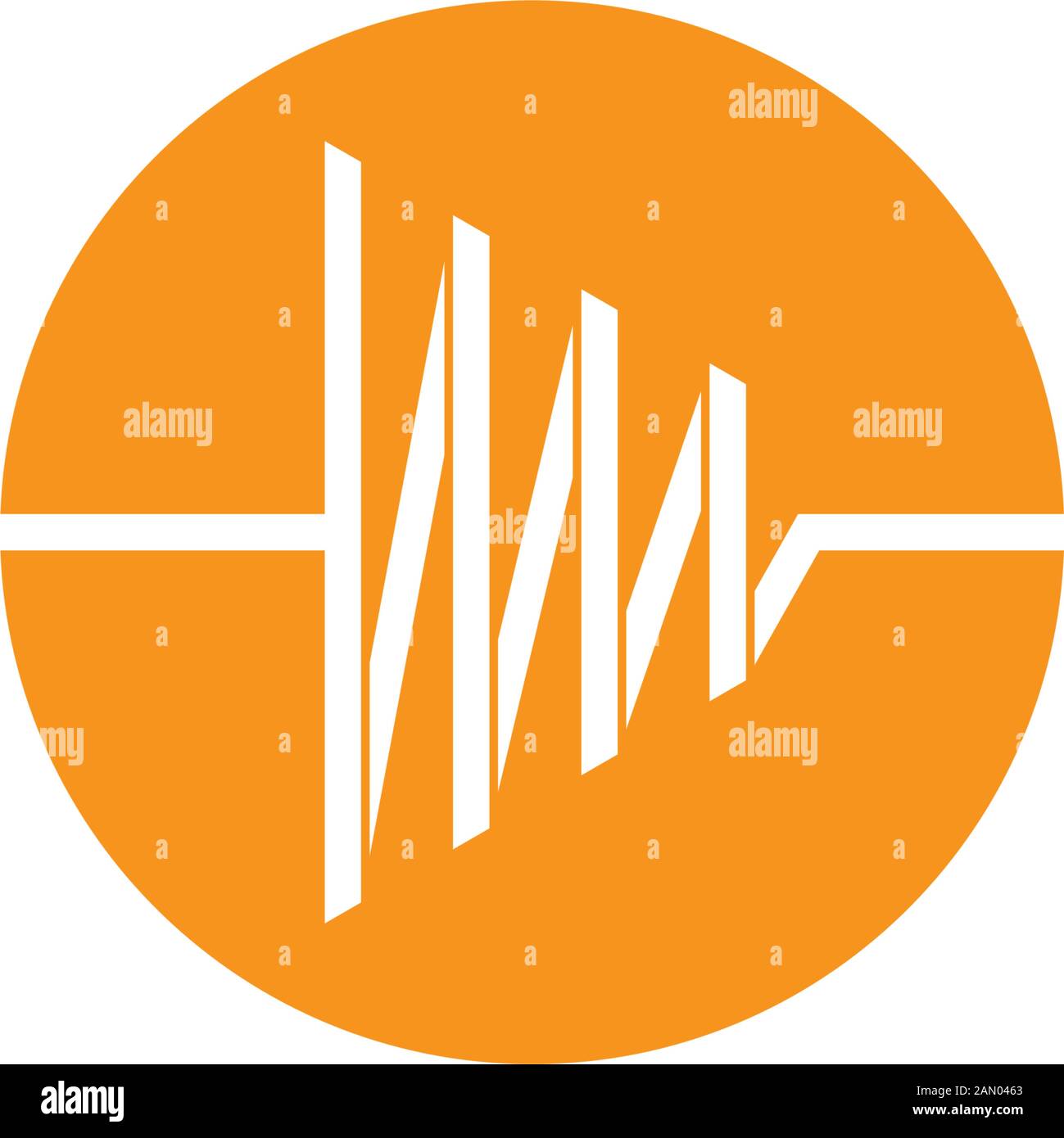 pulse simple circle geometric line symbol logo vector Stock Vector ...