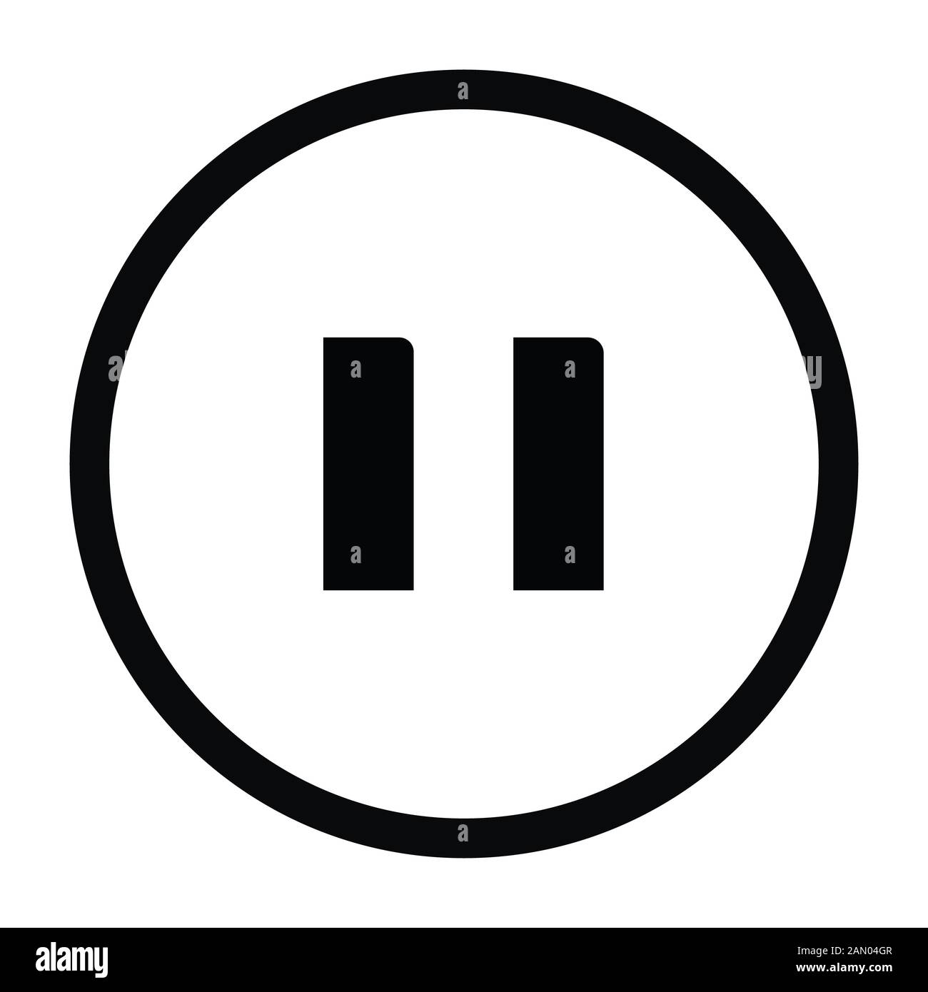 Pause button or pause icon Stock Photo - Alamy