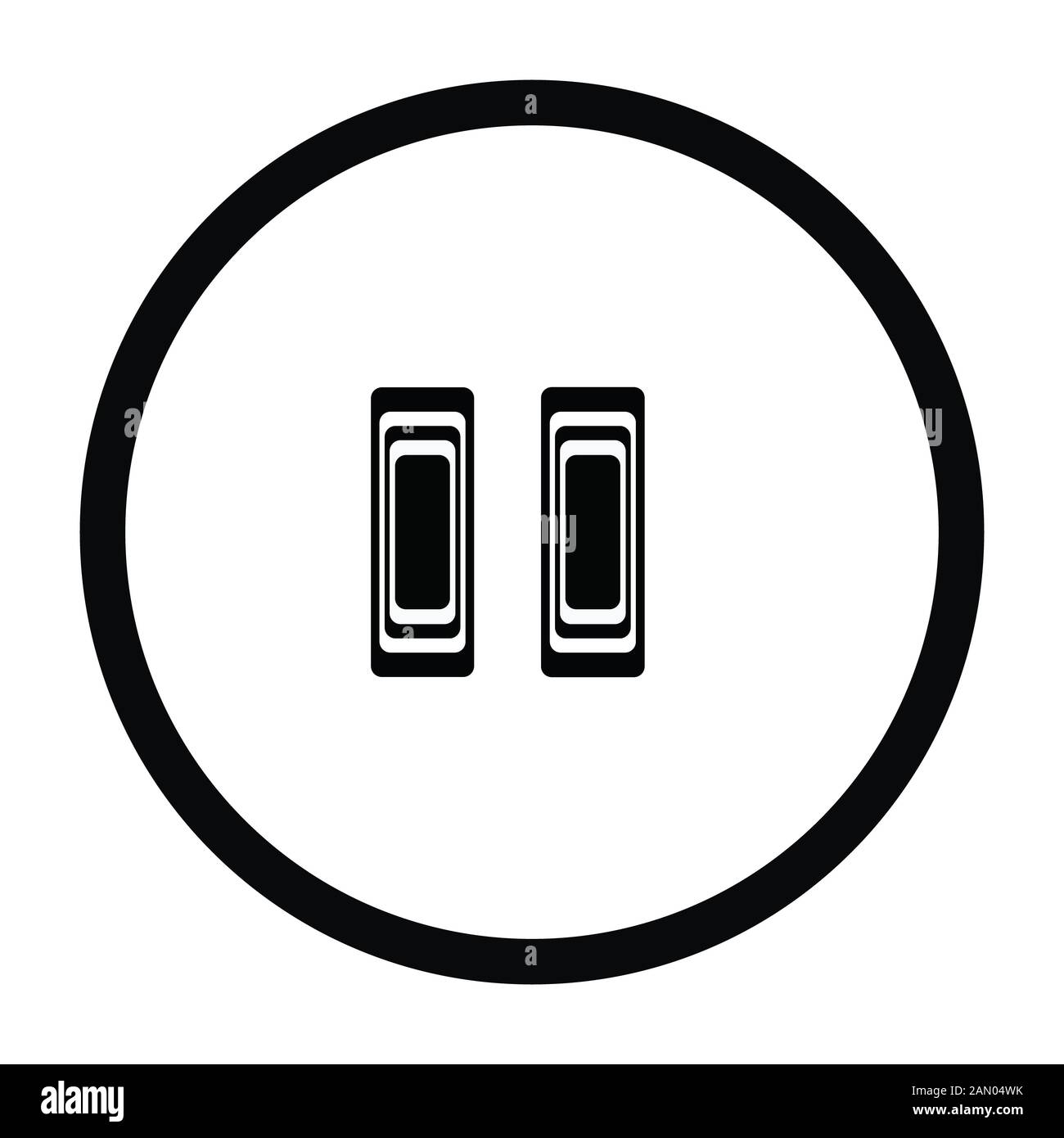 Pause button or pause icon Stock Photo - Alamy