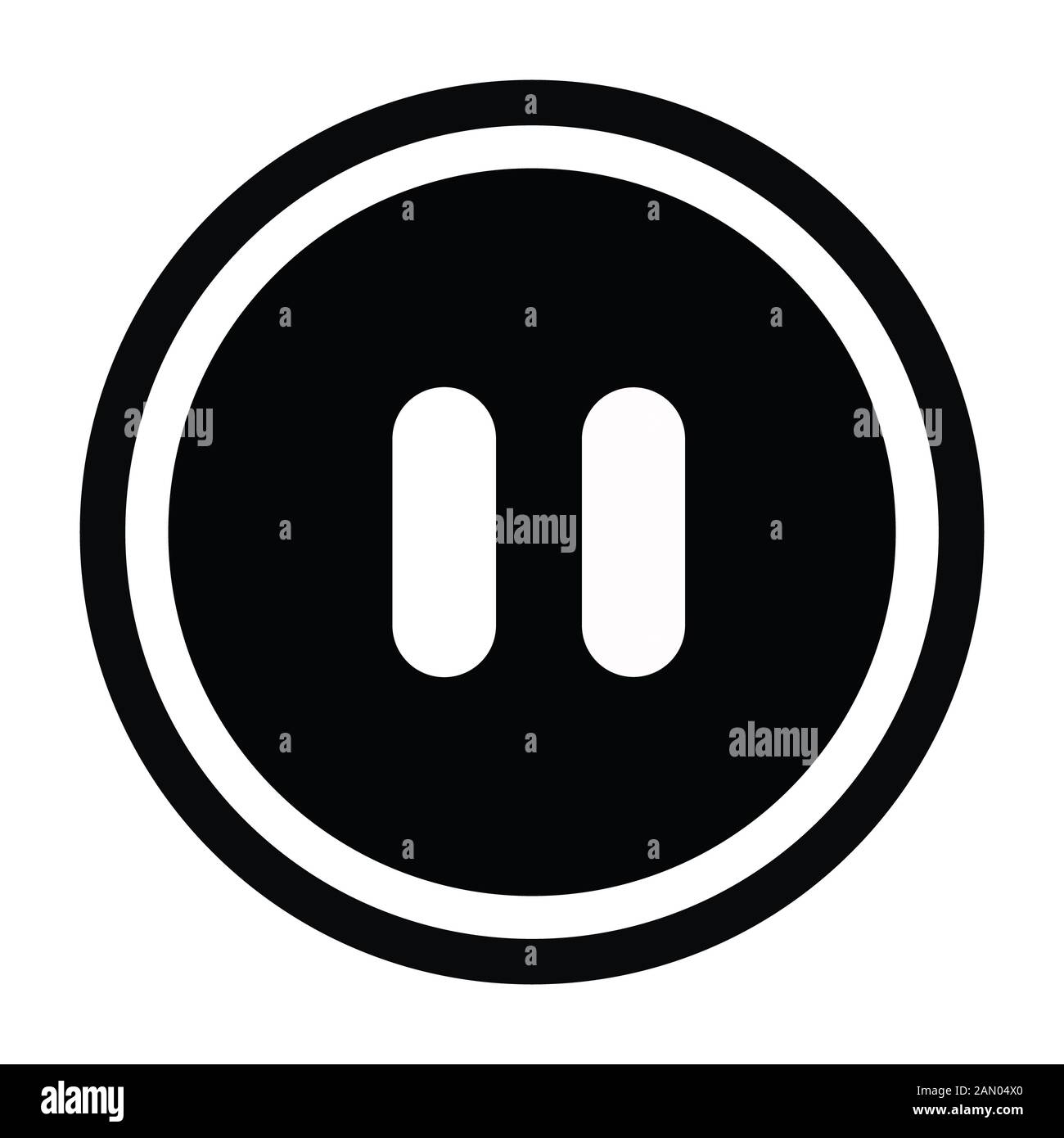 Pause button or pause icon Stock Photo - Alamy