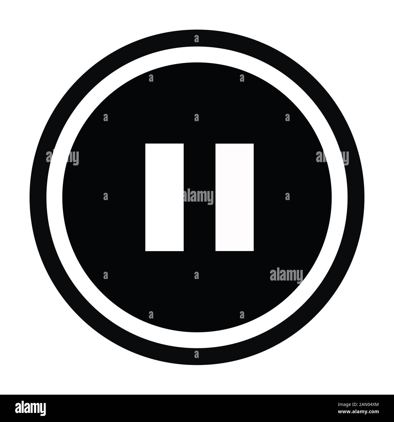 Pause button or pause icon Stock Photo - Alamy