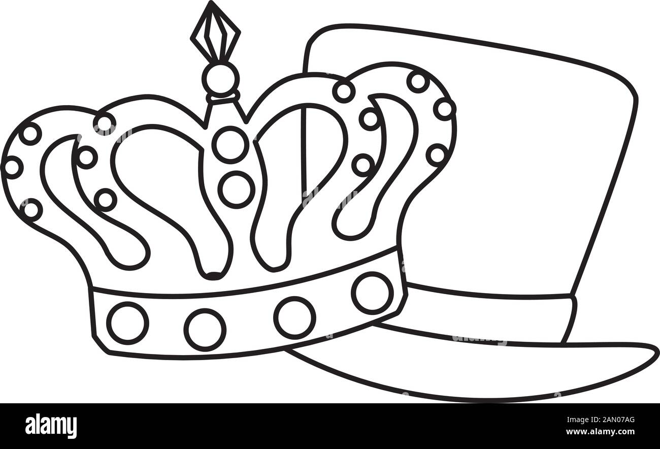 Mardi gras crown Black and White Stock Photos & Images - Alamy