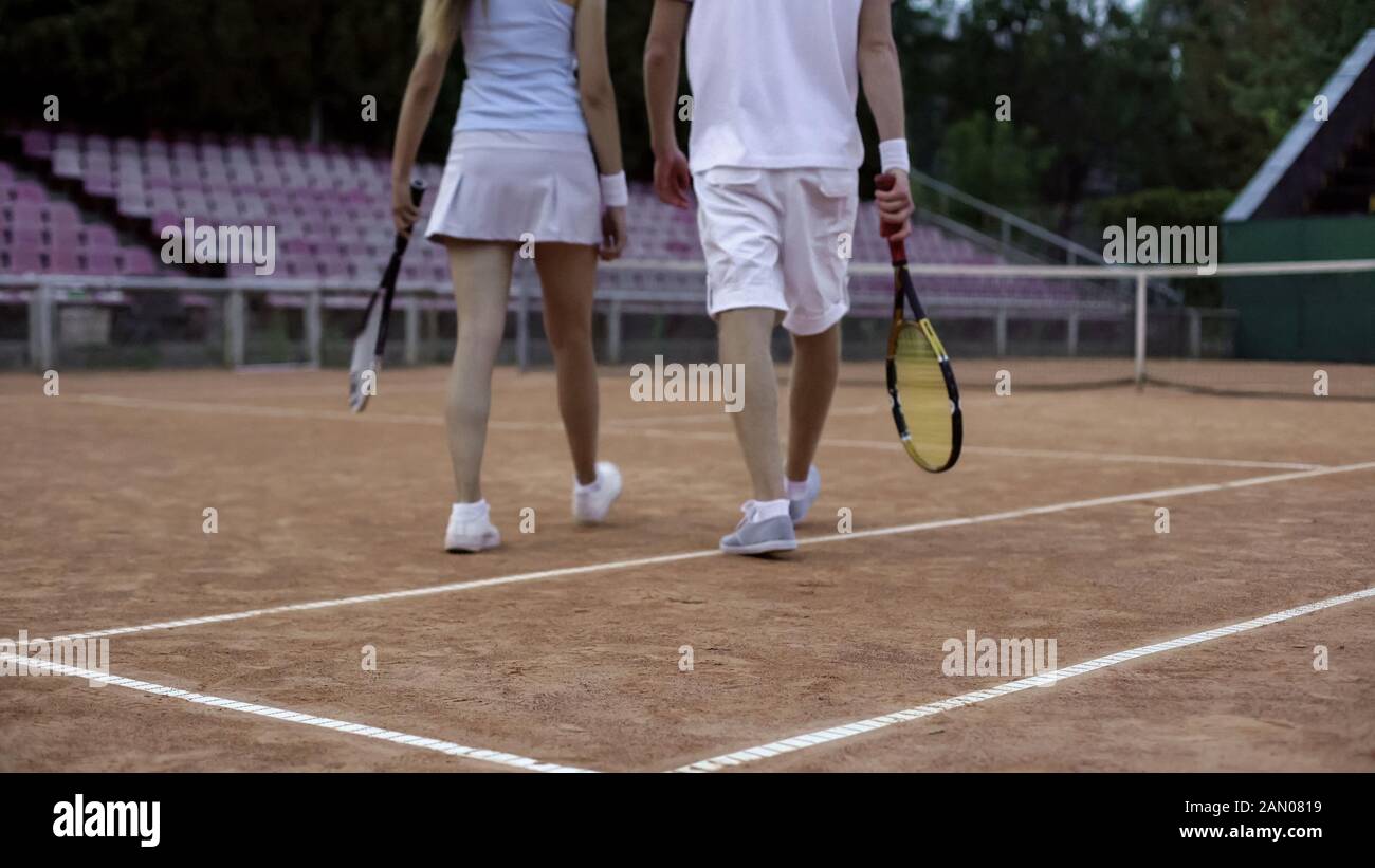 Two female friends tennis hi-res stock photography and images - Alamy