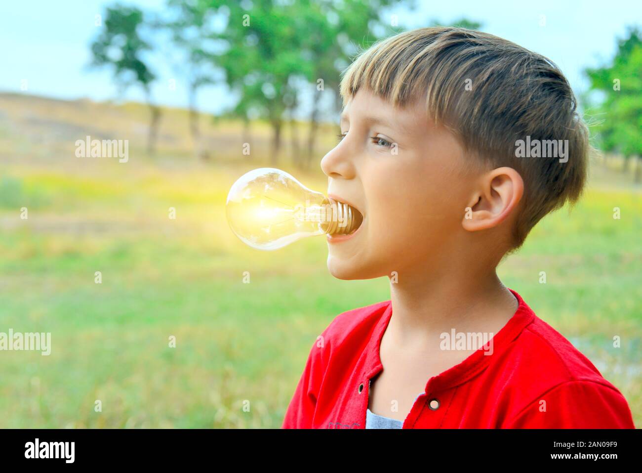 Child holds lamp hi-res stock photography and images - Alamy