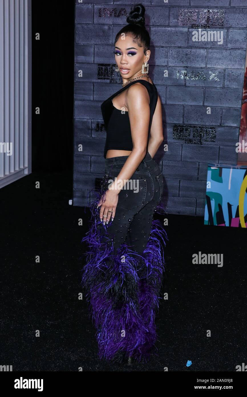 HOLLYWOOD, LOS ANGELES, CALIFORNIA, USA - JANUARY 14: Rapper Saweetie ...