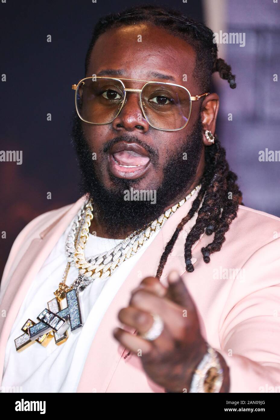 HOLLYWOOD, LOS ANGELES, CALIFORNIA, USA - JANUARY 14: Rapper T-Pain ...