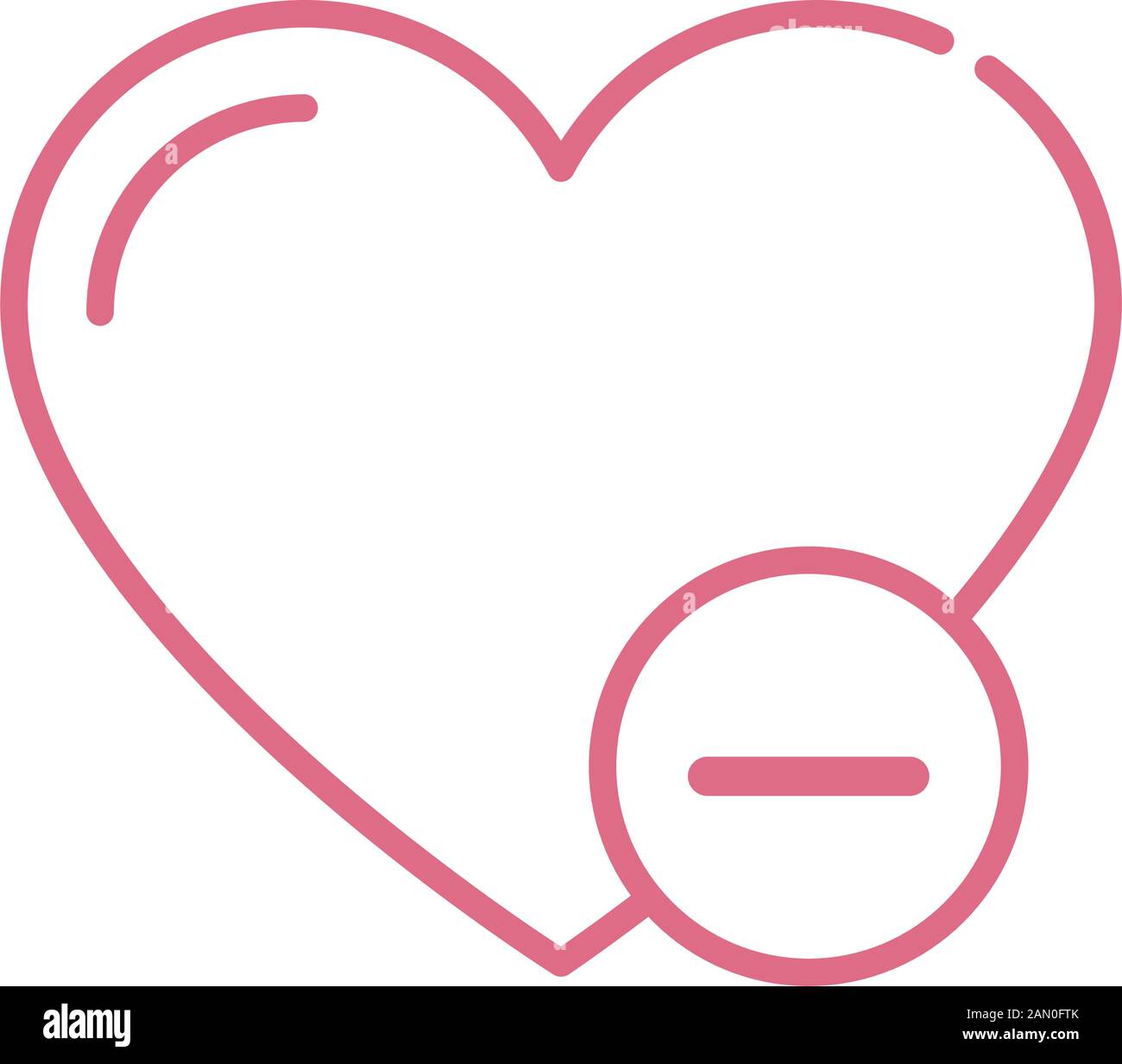 Isolated heart and less mark vector design Stock Vector Image & Art - Alamy