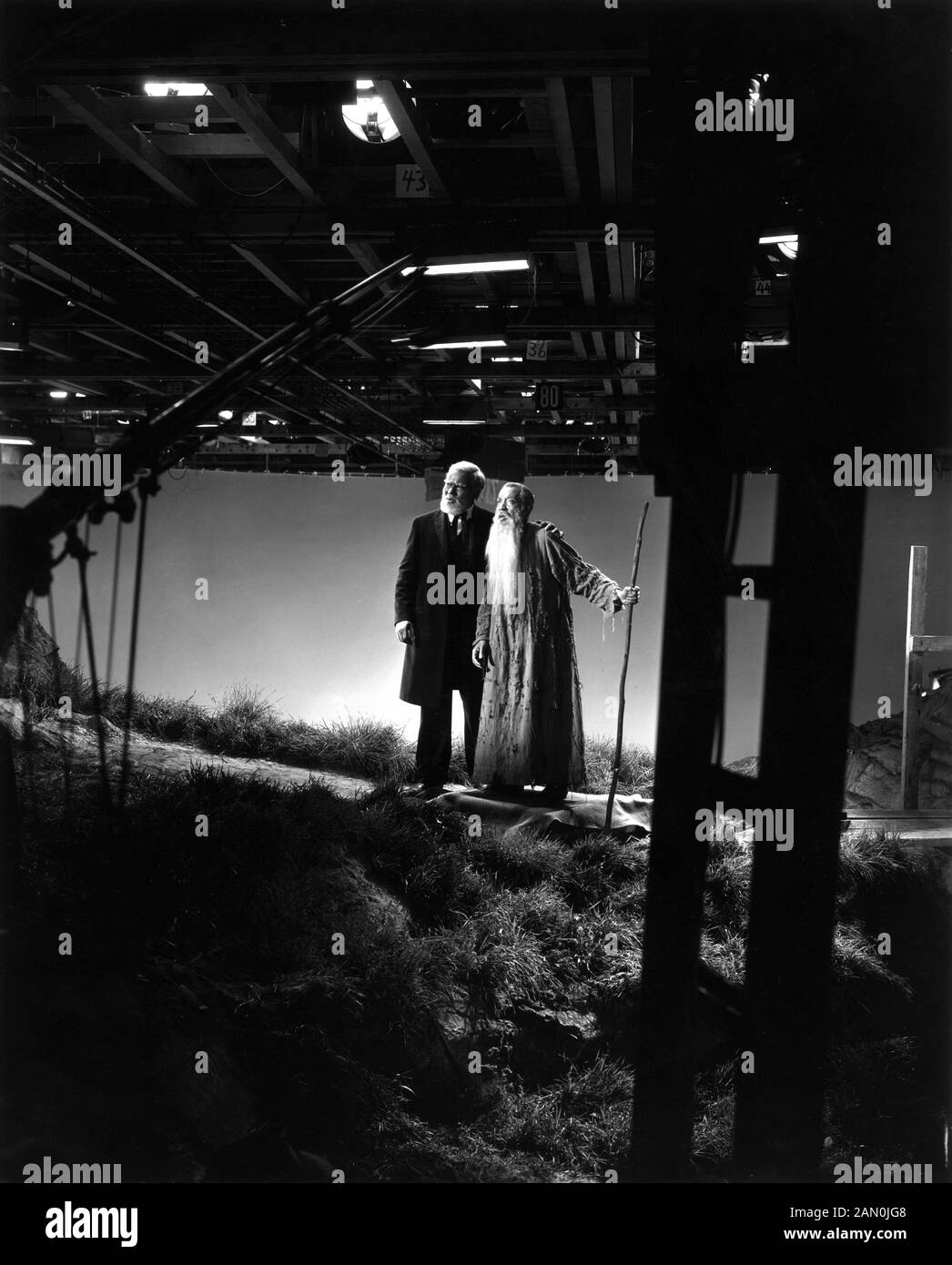 REX INGRAM as De Lawd and FRANK WHITMAN as Moses on set candid filming ...