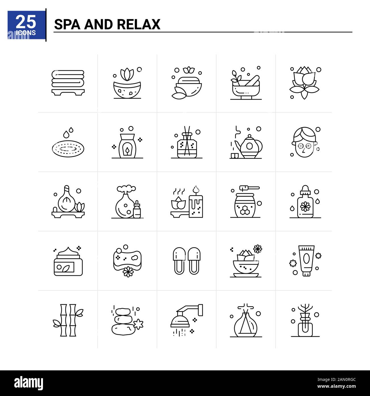 Relax icon set hi-res stock photography and images - Alamy