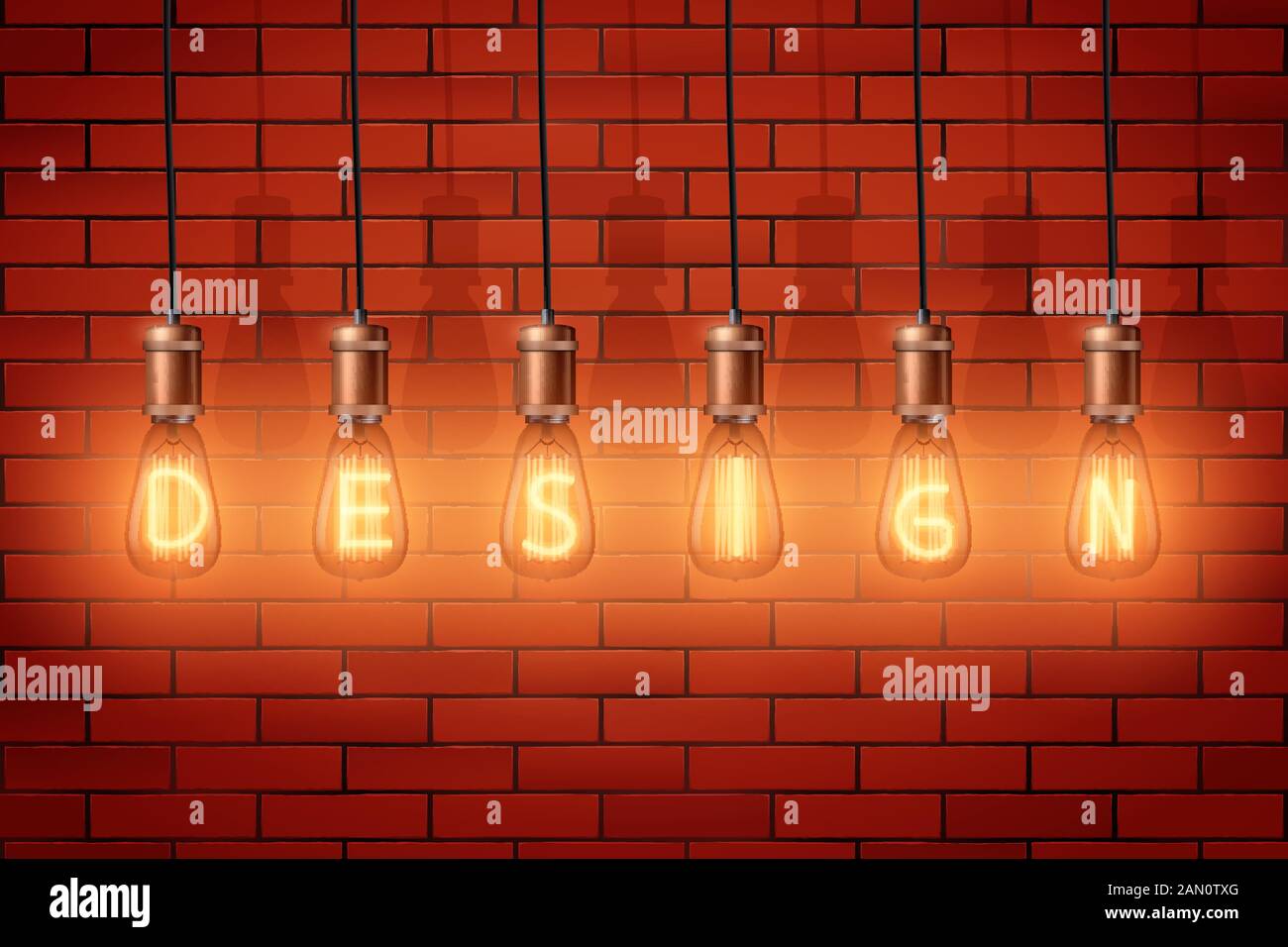 Café light bulbs sign hi-res stock photography and images - Alamy