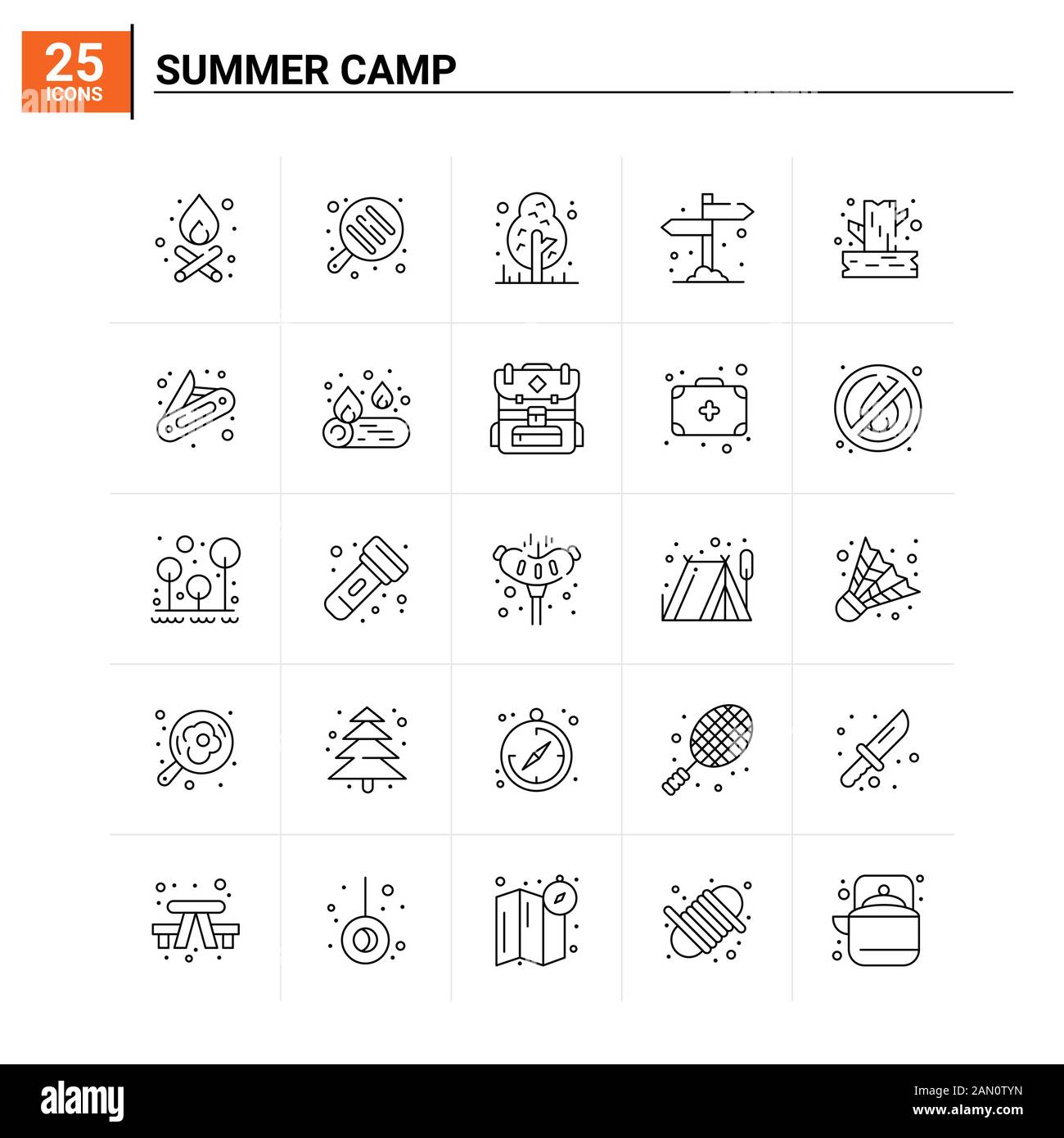 Summer camp icon hi-res stock photography and images - Alamy