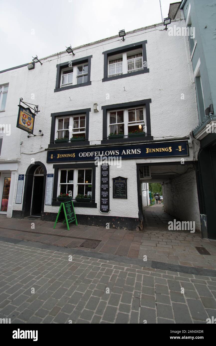 Oddfellows Arms Keswick the Lake District UK Stock Photo - Alamy