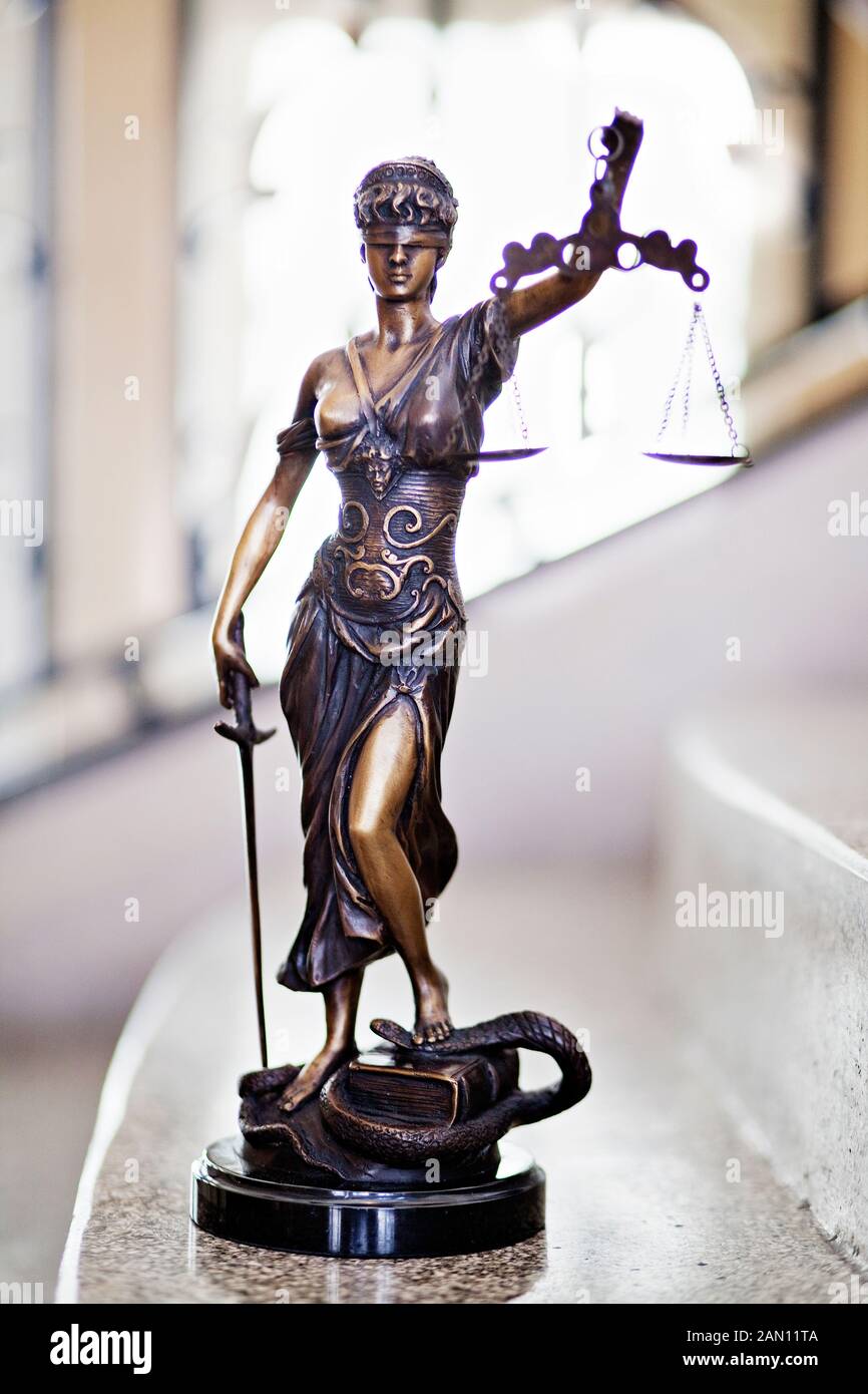 Lady Justice, allegory, justice, statuette, statue, sculpture ...