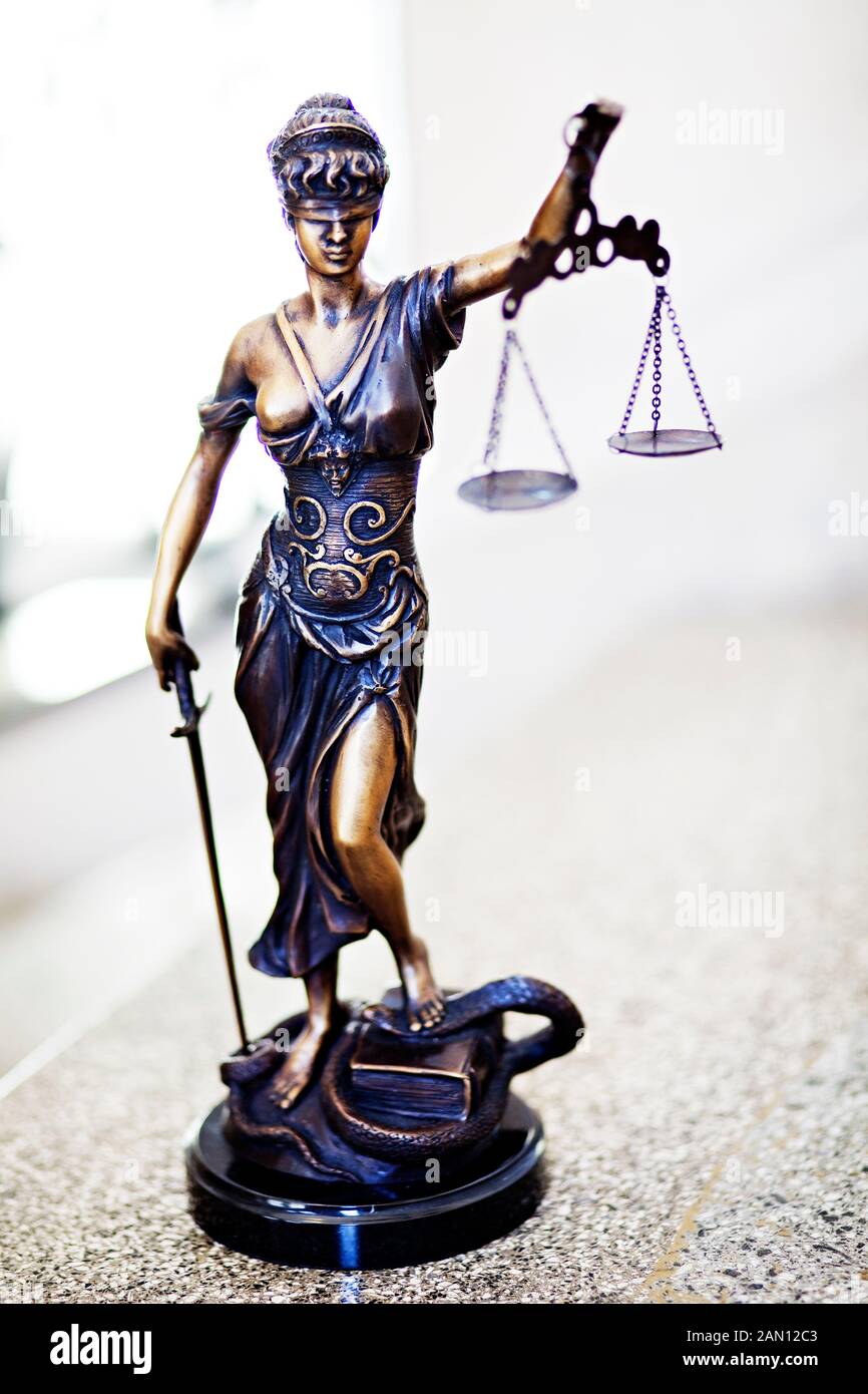 Lady Justice, allegory, justice, statuette, statue, sculpture ...