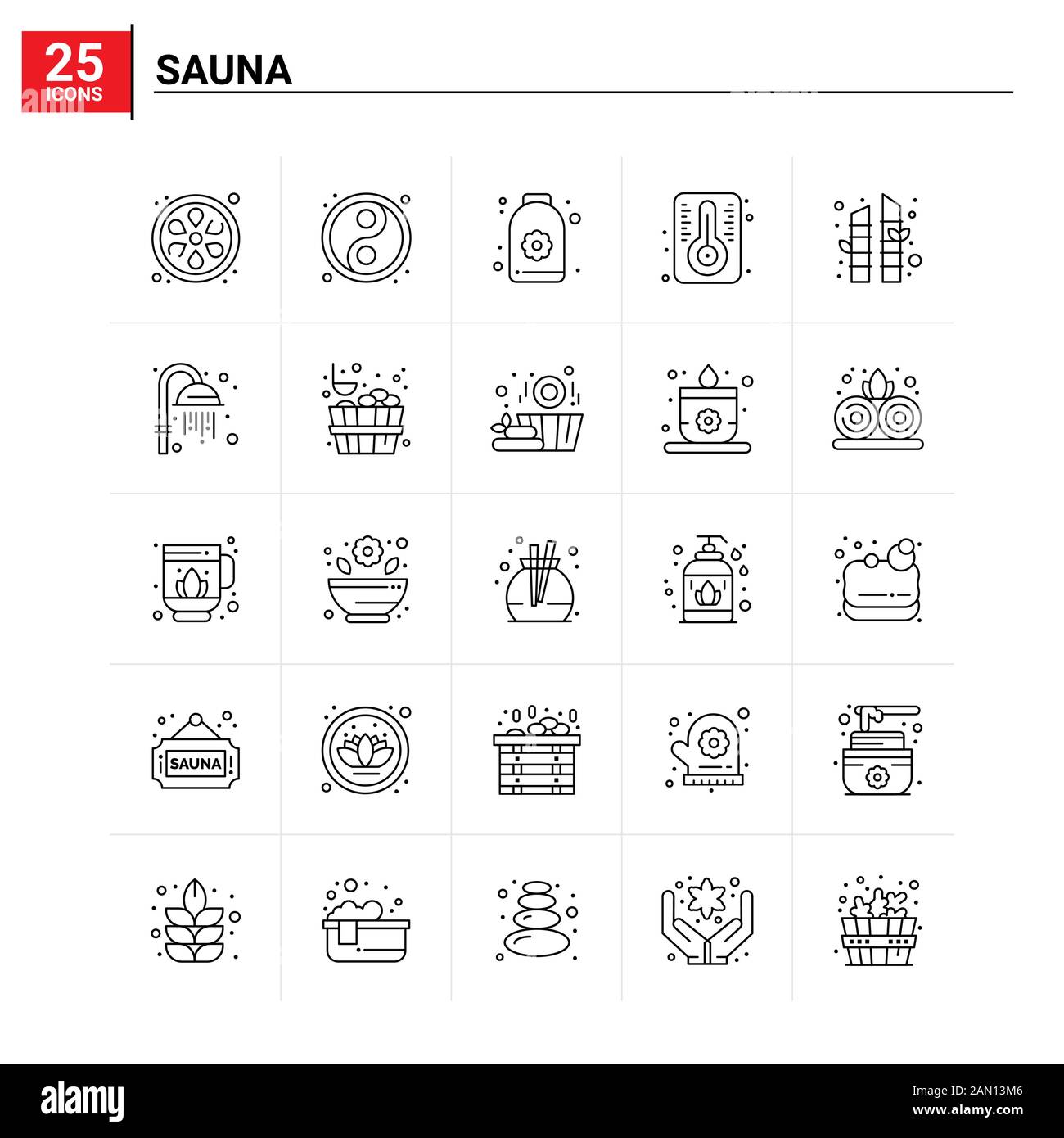 Sauna icon vector hi-res stock photography and images - Alamy