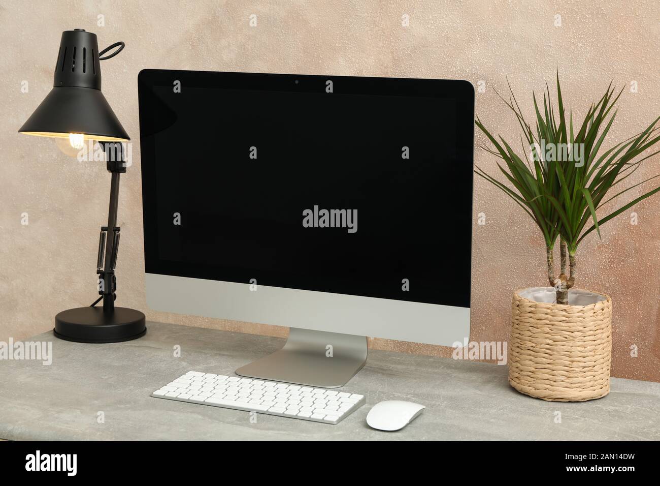 Simple work table of freelance hi-res stock photography and images - Alamy