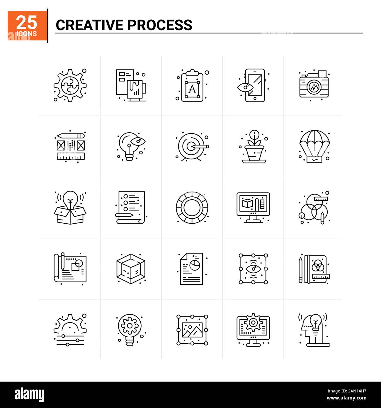 Process icon Stock Vector Images - Alamy