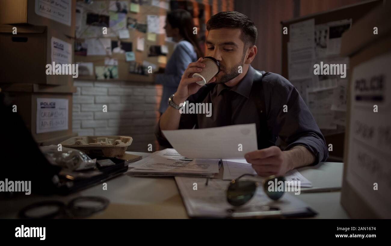 Tired police officer hi-res stock photography and images - Alamy