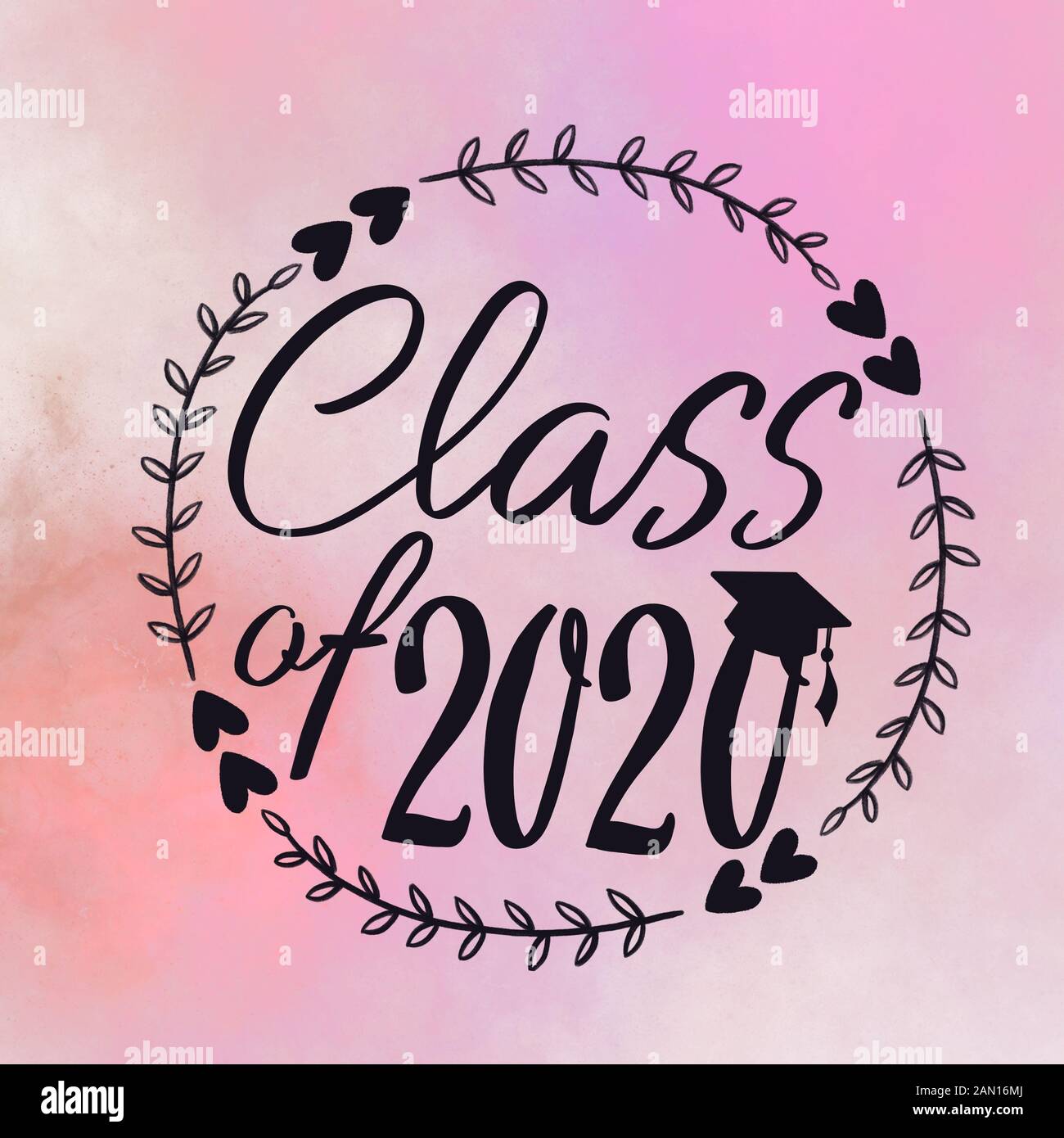 Pink Graduation Logo