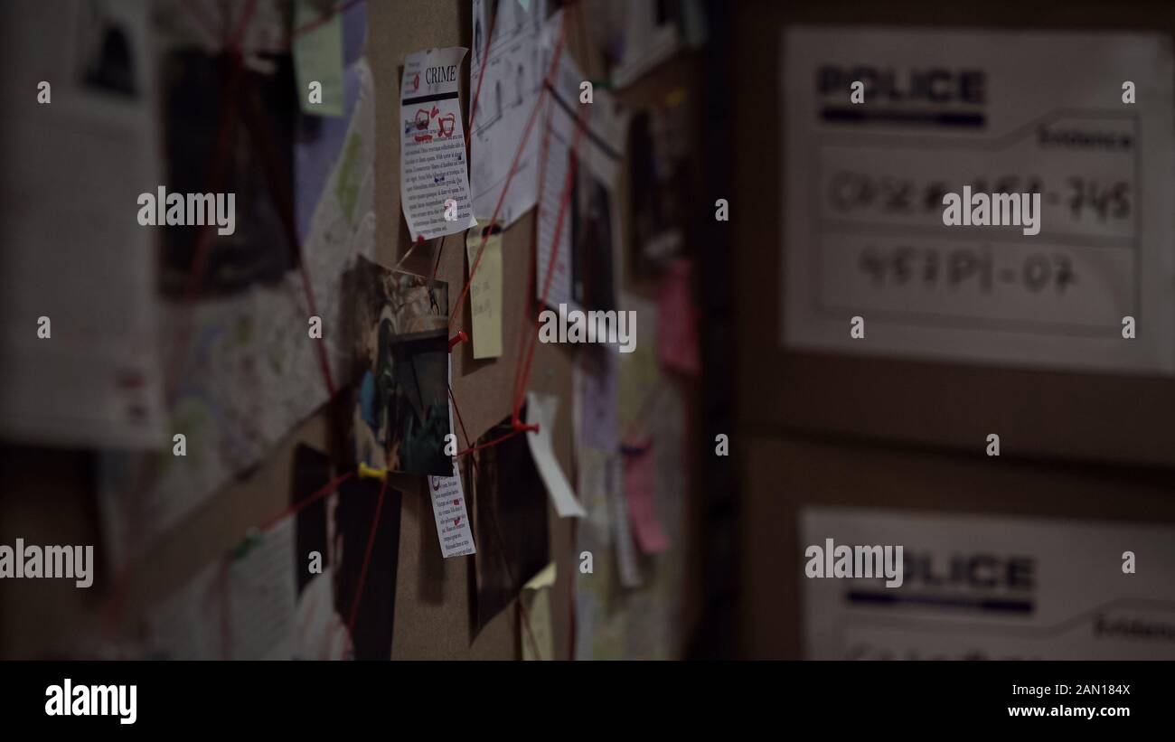 Detective investigation board hi-res stock photography and images - Alamy