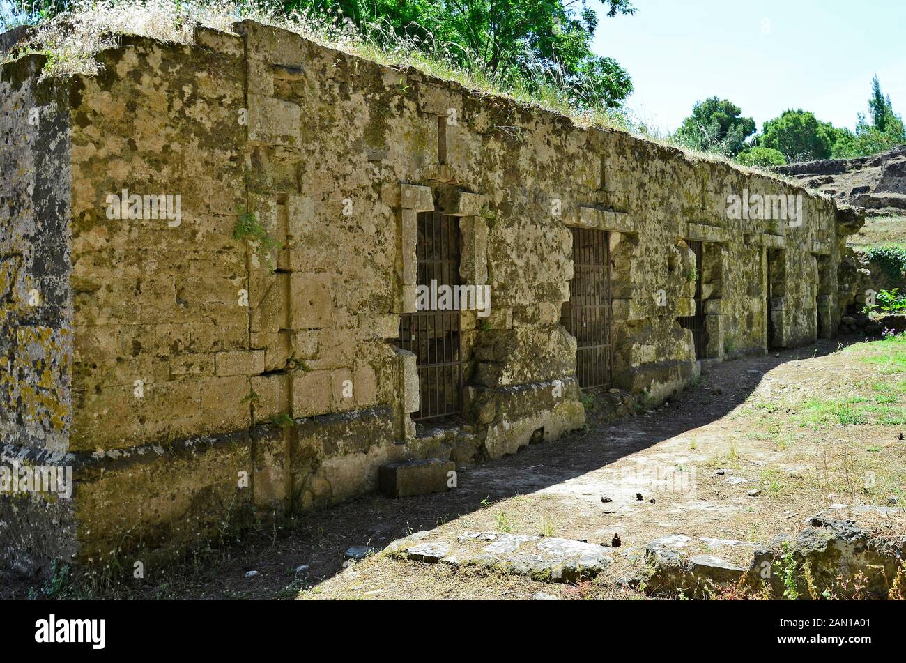 Greece, Zakynthos, old prison in medieval fortress Stock Photo - Alamy