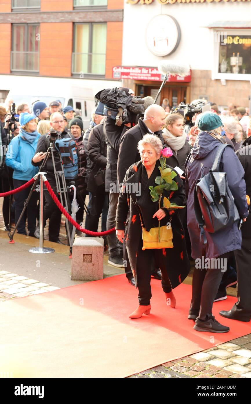 Brigitte Janner, Hajo Gies, Trauerfeier für Jan Fedder, St. Michaelis ...