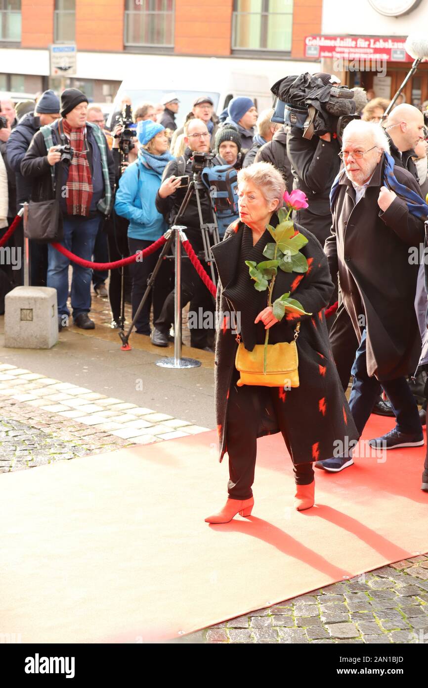 Brigitte Janner, Hajo Gies, Trauerfeier für Jan Fedder, St. Michaelis ...