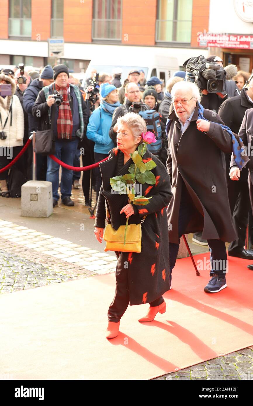 Brigitte Janner, Hajo Gies, Trauerfeier für Jan Fedder, St. Michaelis ...