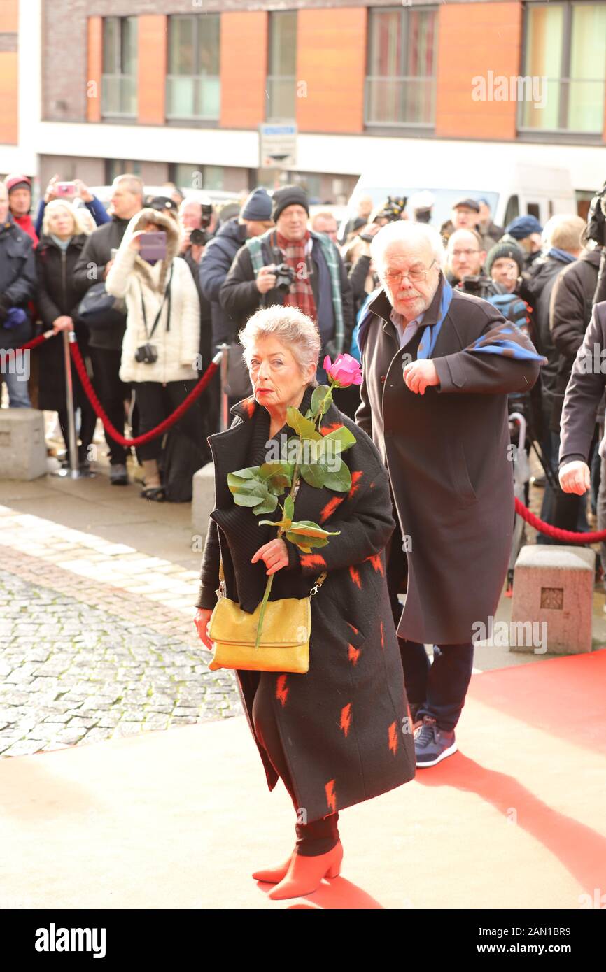 Brigitte Janner, Hajo Gies, Trauerfeier für Jan Fedder, St. Michaelis ...