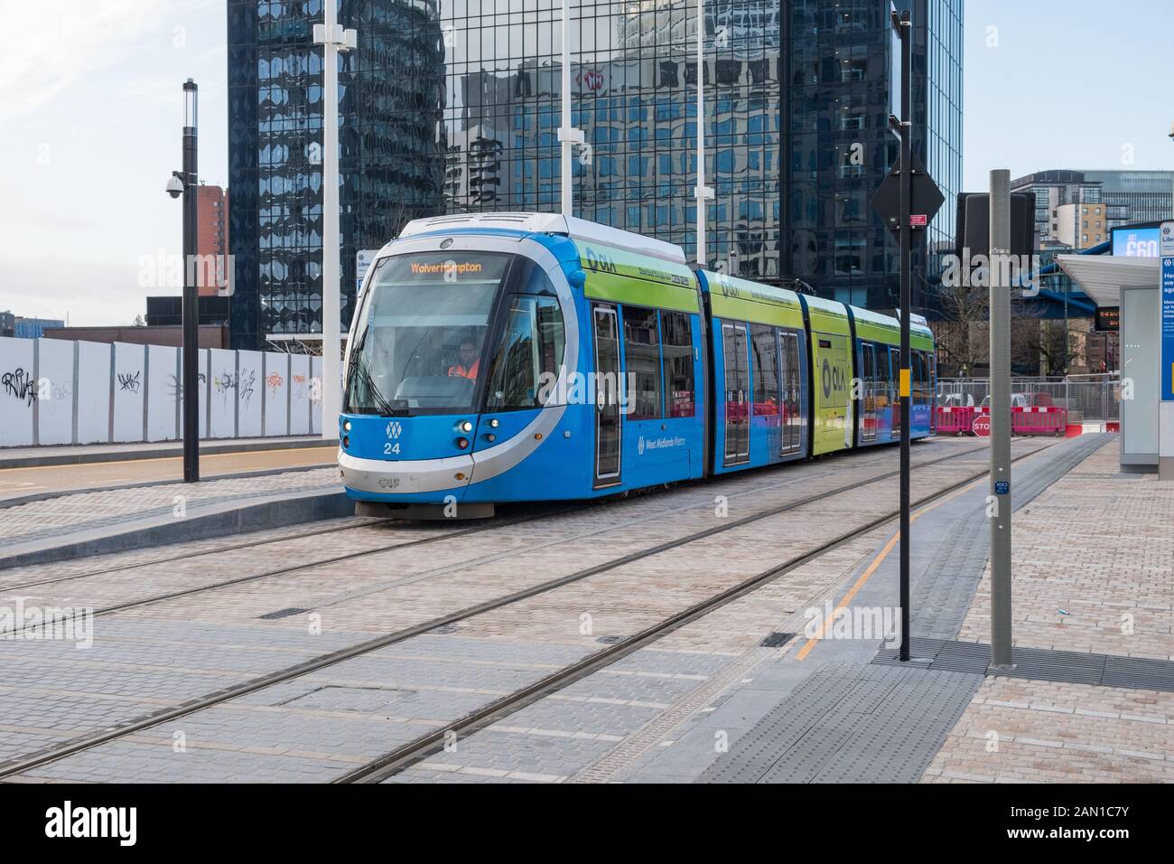 Birmingham city centre tram hi-res stock photography and images - Alamy