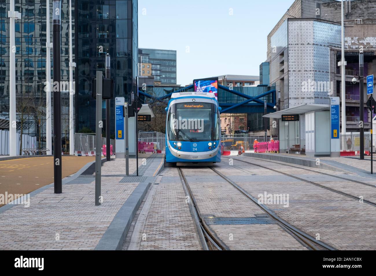 Birmingham city centre tram hi-res stock photography and images - Alamy