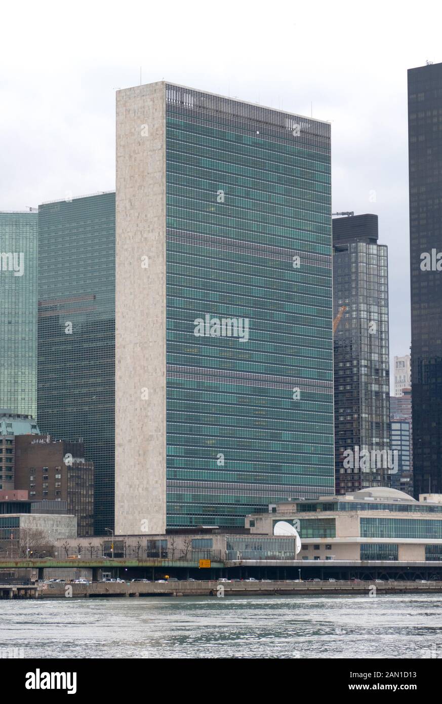 The United Nations UN building, New York City, United States of America ...