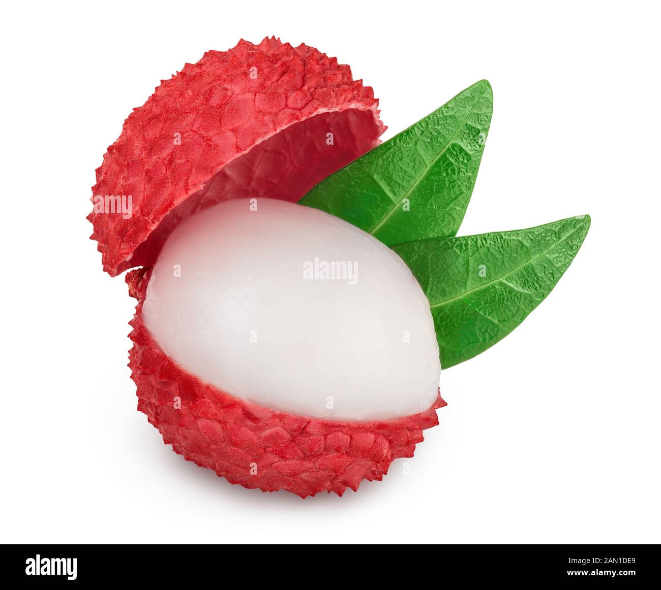 lychee fruit isolated on white background with clipping path and full ...