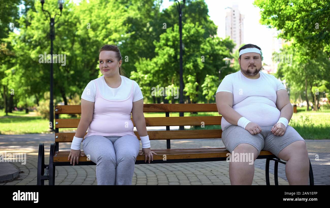 Obesity fat park bench hi-res stock photography and images - Alamy