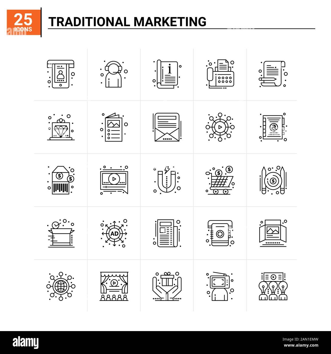 Traditional marketing icon hi-res stock photography and images - Alamy