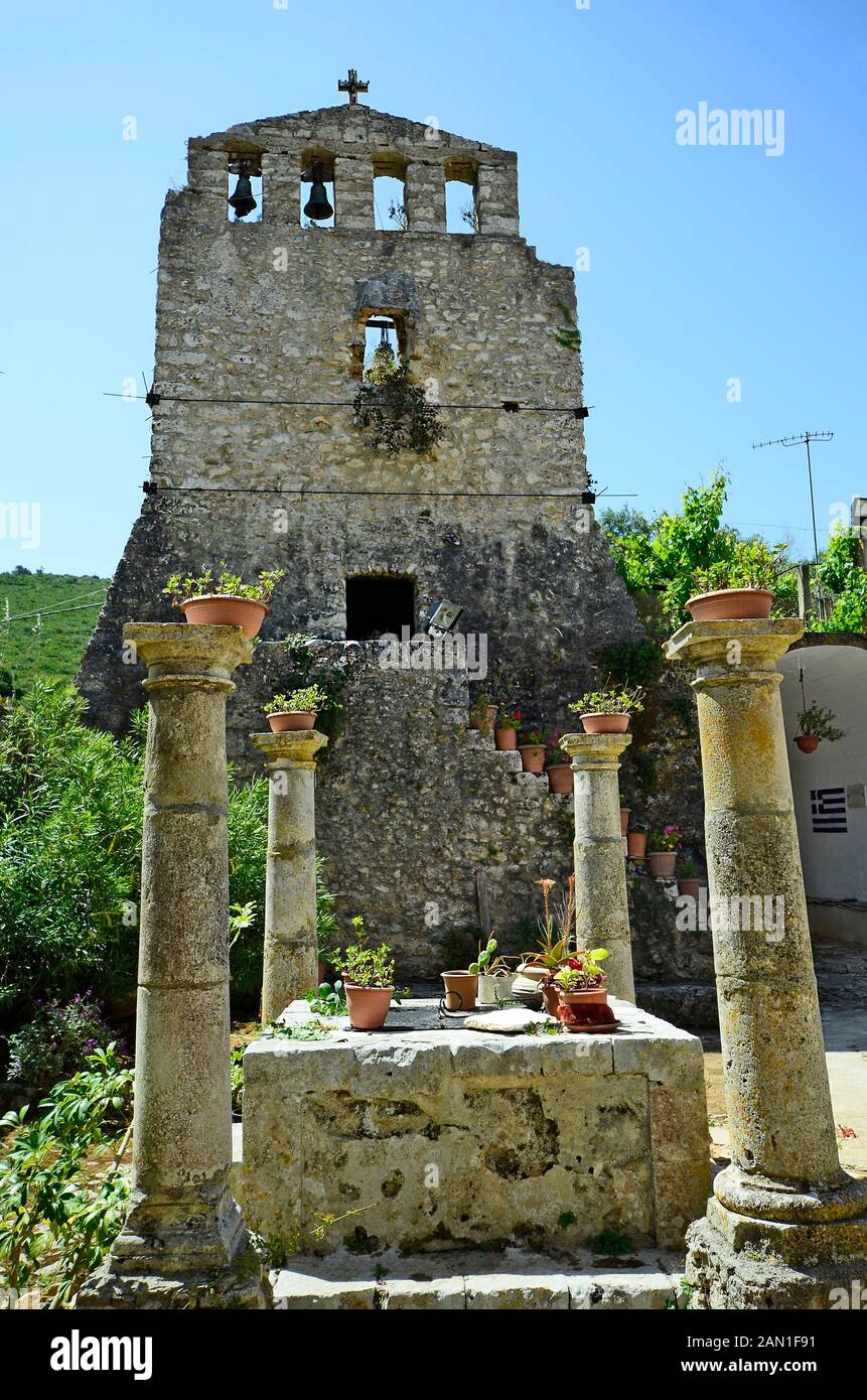 Greece, Zakynthos Island, monastery of Panagia Anafonitria Stock Photo ...