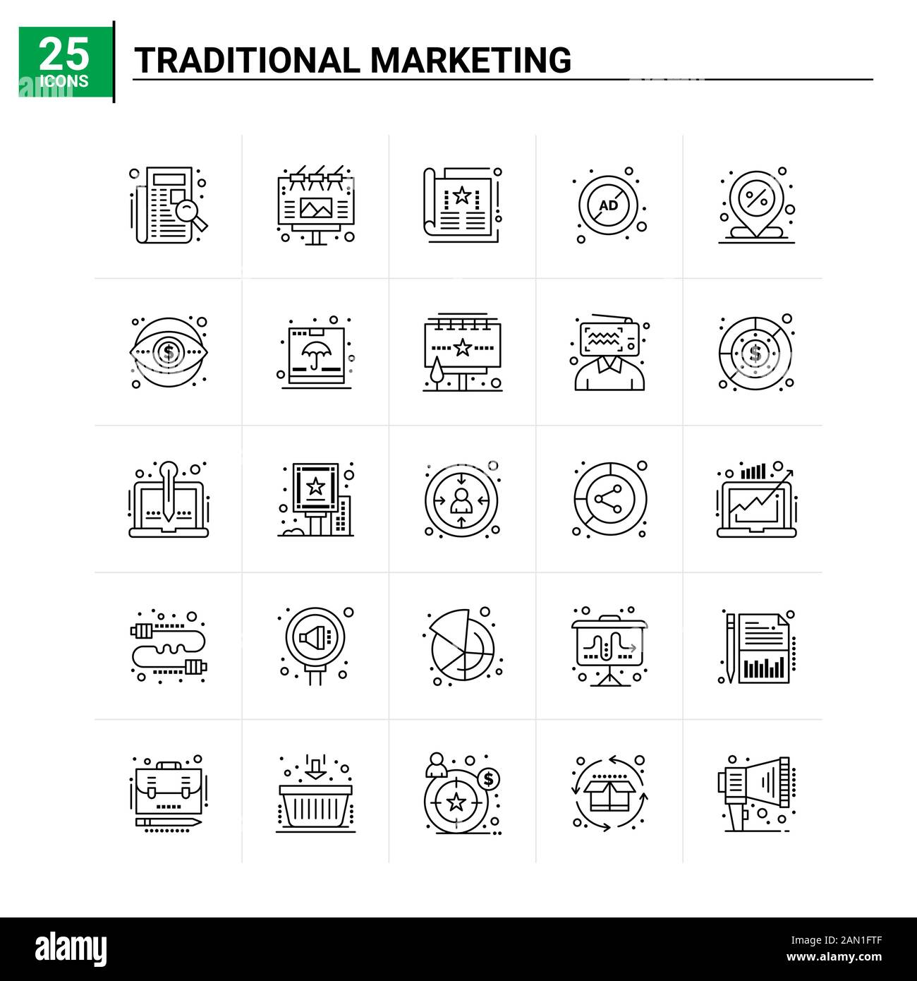 Traditional marketing icon hi-res stock photography and images - Alamy