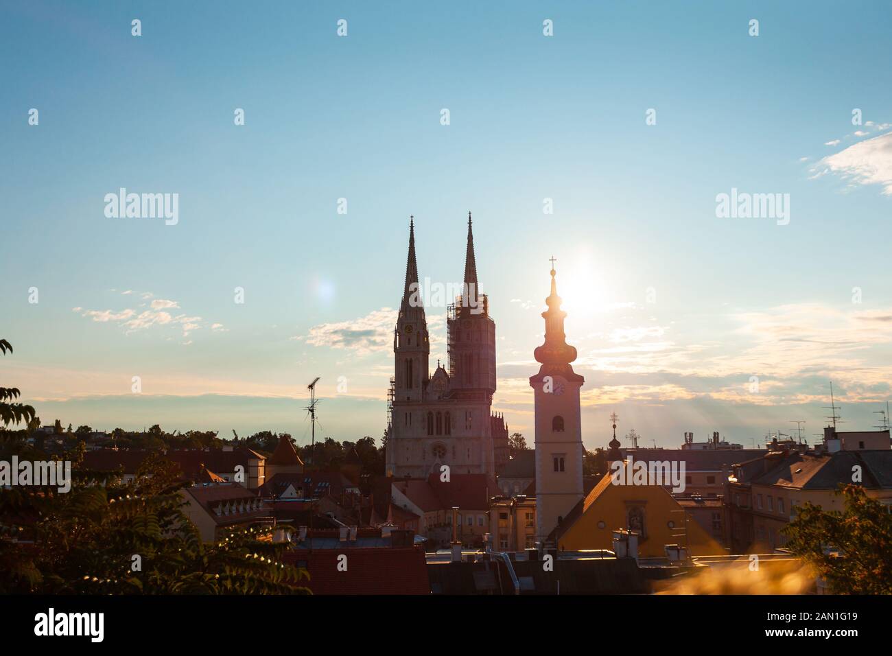Zagreb cathedral clock tower hi-res stock photography and images - Alamy