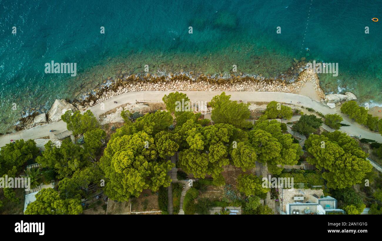 Aerial view of coastline Stock Photo - Alamy