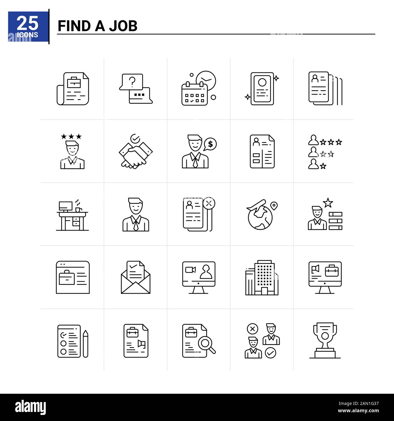 Interview for a job Stock Vector Images - Alamy