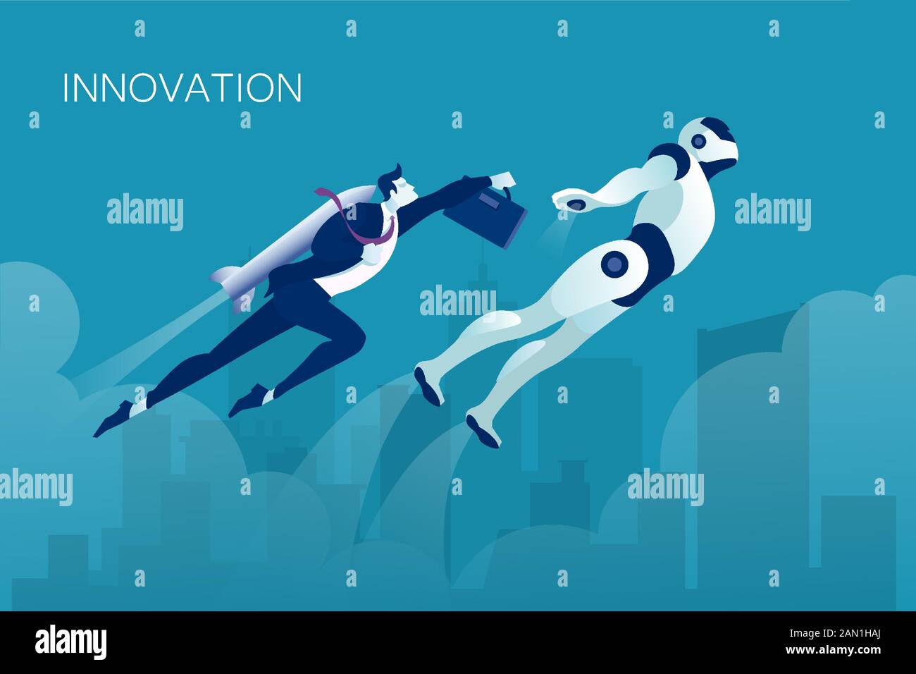 Businessman growth illustration hi-res stock photography and images - Alamy